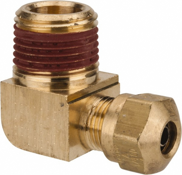 Parker - 3/8" Tube OD x 1/4" NPTF 37° Steel Flared Tube Male Elbow ...