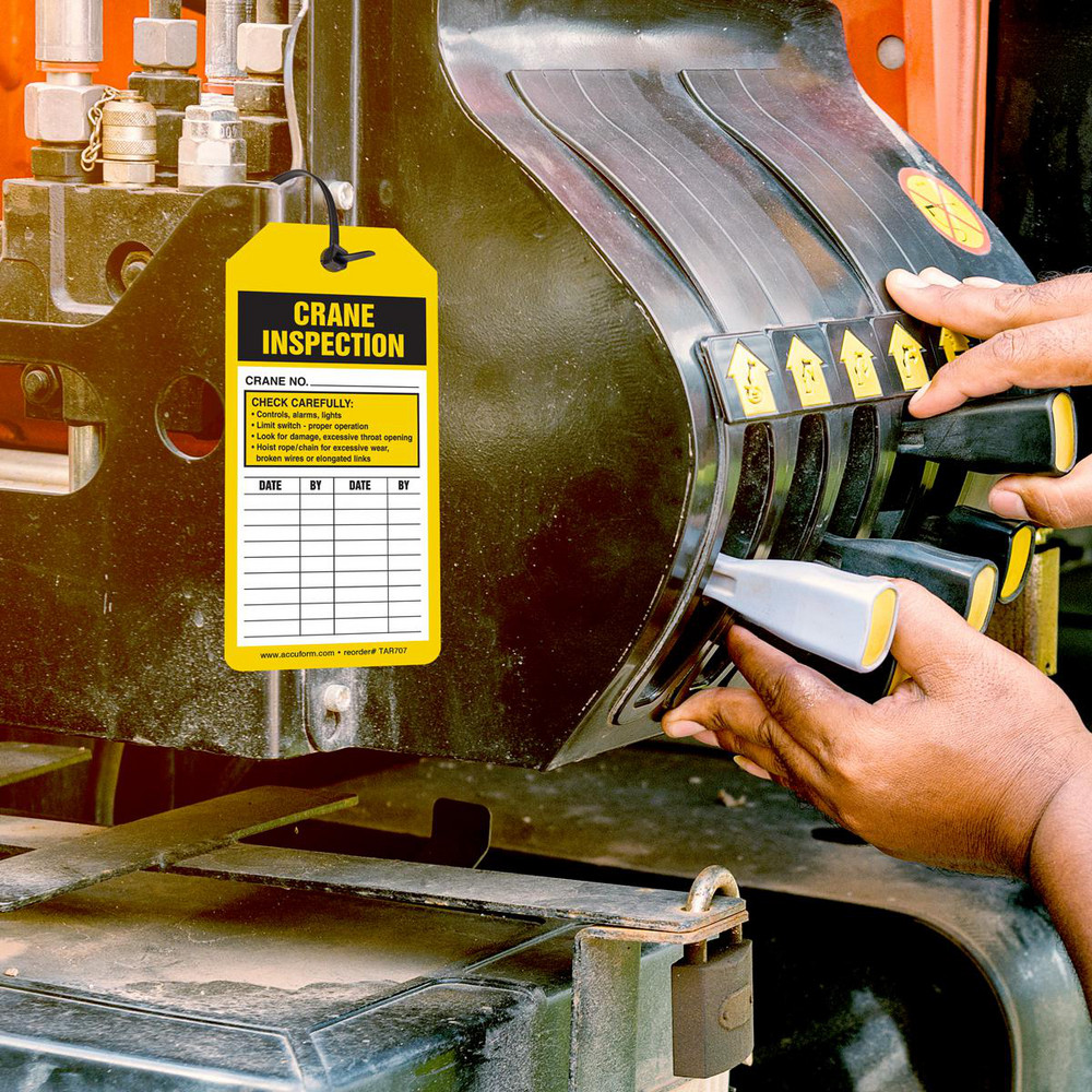 AccuformNMC - Inspection Tag: Rectangle, 6-1/4" High, Synthetic Paper ...