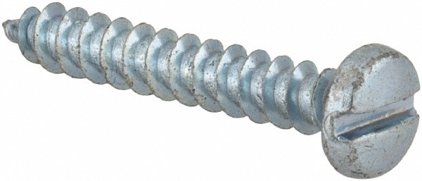 Value Collection - Sheet Metal Screw: #7, Pan Head, Slotted Drive, 1 ...