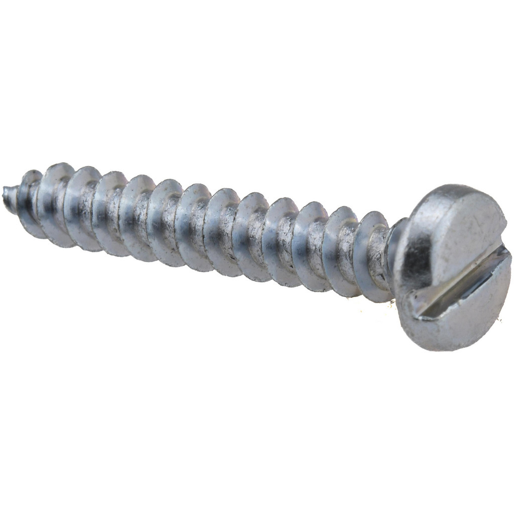 Value Collection - Sheet Metal Screw: #7, Pan Head, Slotted Drive, 1 ...