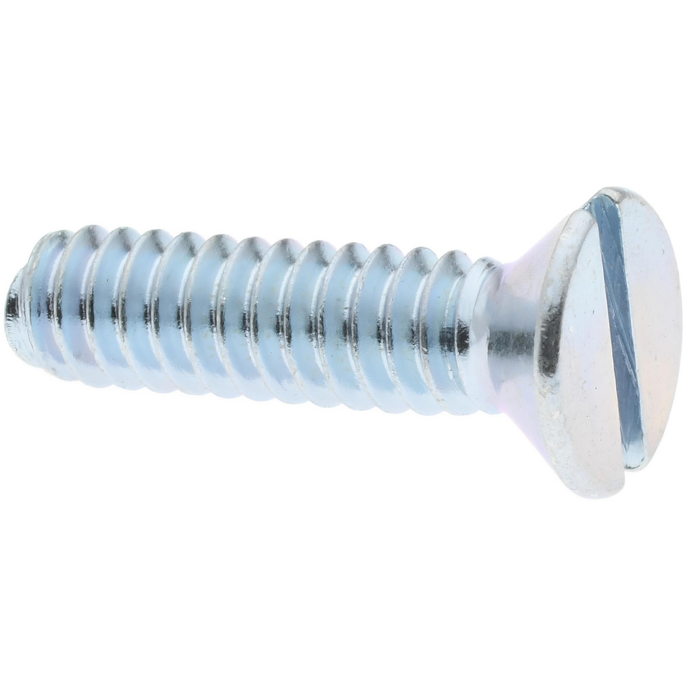 Value Collection - Machine Screw: #10-24, 3/4" Overall Length, Flat ...
