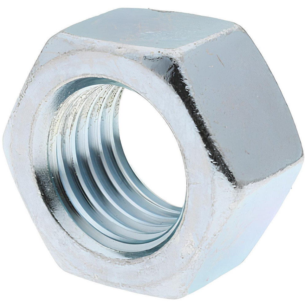 Value Collection - Hex Nut: 1-8, Grade 2 Steel, Zinc Finish | MSC Direct