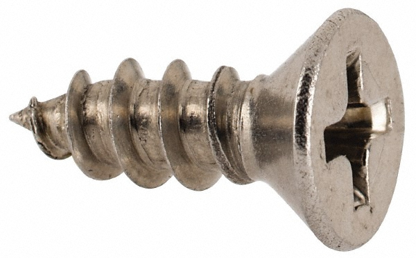 Value Collection - Sheet Metal Screw: #8, Flat Head, Phillips Drive, 1/ ...