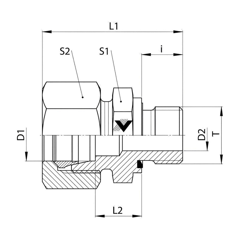 Brennan - Compression Tube Straight: 1-11, M36x2, 25" Tube ID, 25 mm ...