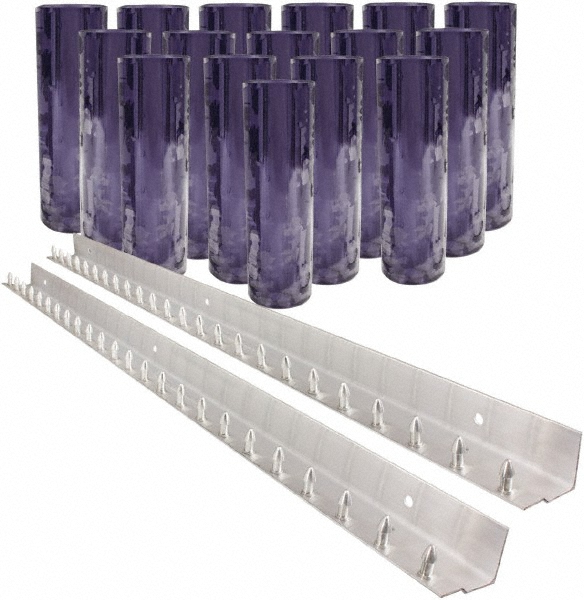 Aleco - 8' Door Width x 8' Door Height PVC Clear Ribbed Strip Door Kit ...