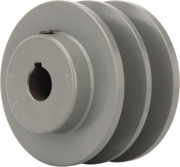 Value Collection - 5/8" Bore Diam, 3.15" OD, Finished Bore Two Groove Sheave | MSC Direct