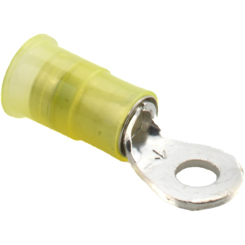 3M - Circular Ring Terminal: Partially Insulated, 12 to 10 AWG, Crimp ...