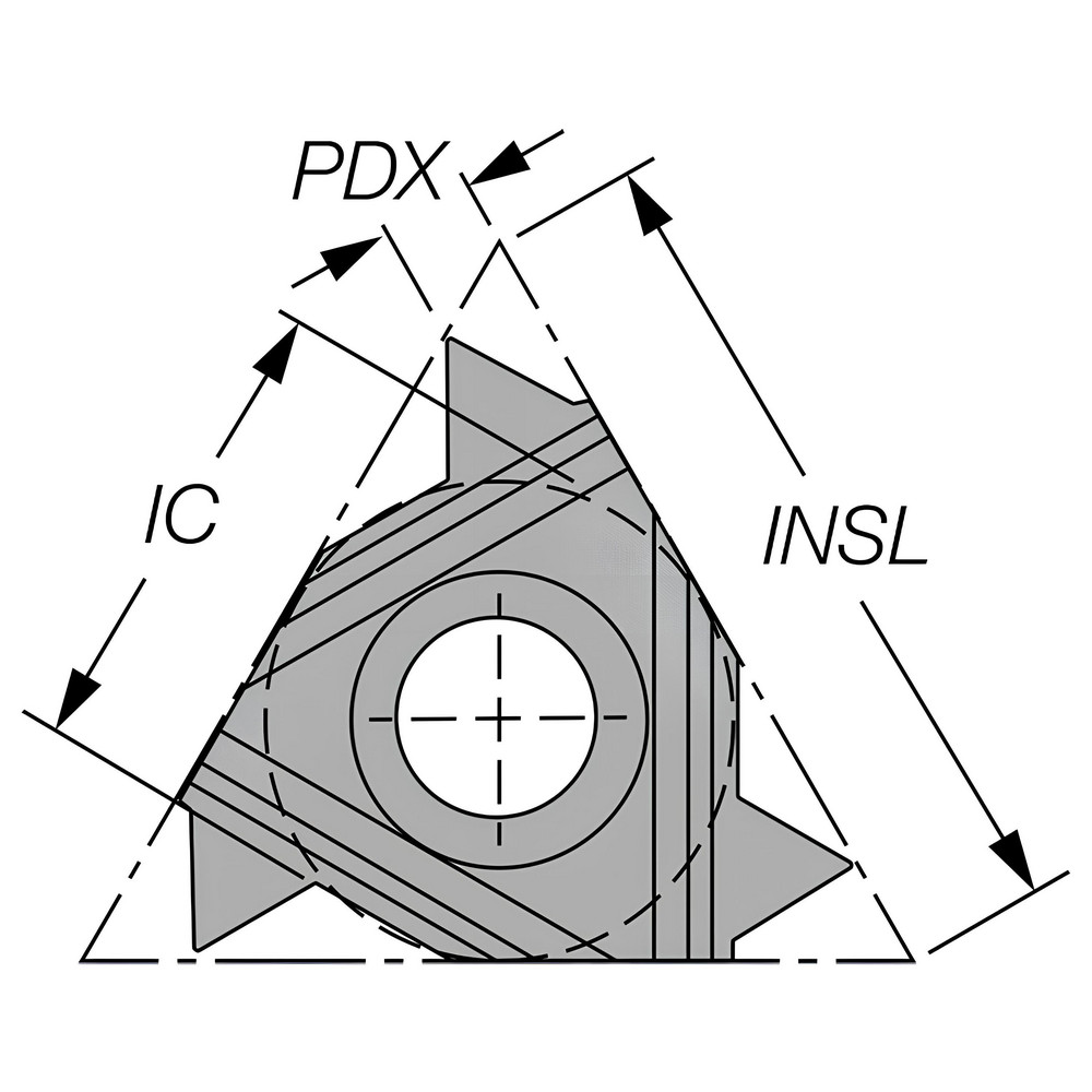 Tool-Flo - Laydown Threading Insert: MTLD1155D AC22, Carbide | MSC Direct