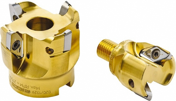 Seco - Indexable Copy End Mill: 1.2598" Cut Dia, 0.3937" Max Depth of ...