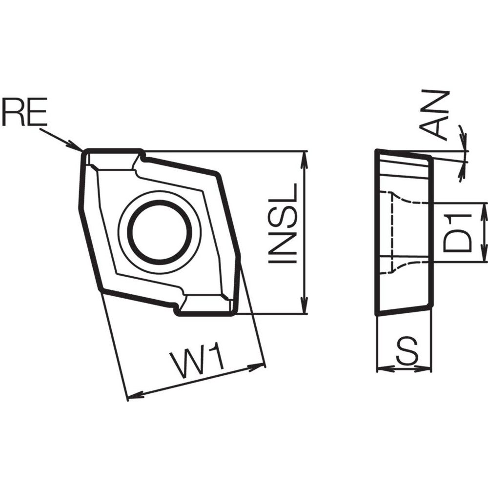 Kyocera - Indexable Drill Insert: ZCMT150408 KW10, Carbide | MSC Direct