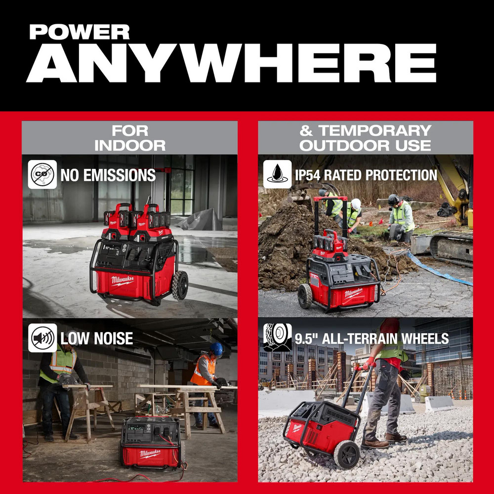 Milwaukee Tool - Portable Power Generators: Battery, Electric, 2.5 ...