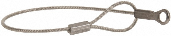 Made in USA - 6" Long, Stainless Steel Cable Loop & Eye End, Quick ...