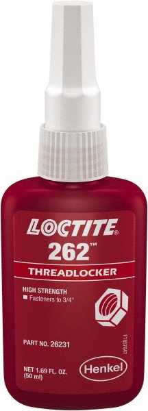 Loctite - Threadlocker: Red, Liquid, 50 mL, Bottle | MSC Direct