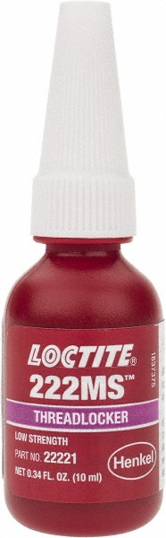 Loctite - Threadlocker: Purple, Liquid, 10 mL, Bottle | MSC Direct