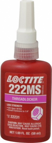 Loctite - 50 mL Bottle, Purple, Low Strength Liquid Threadlocker ...