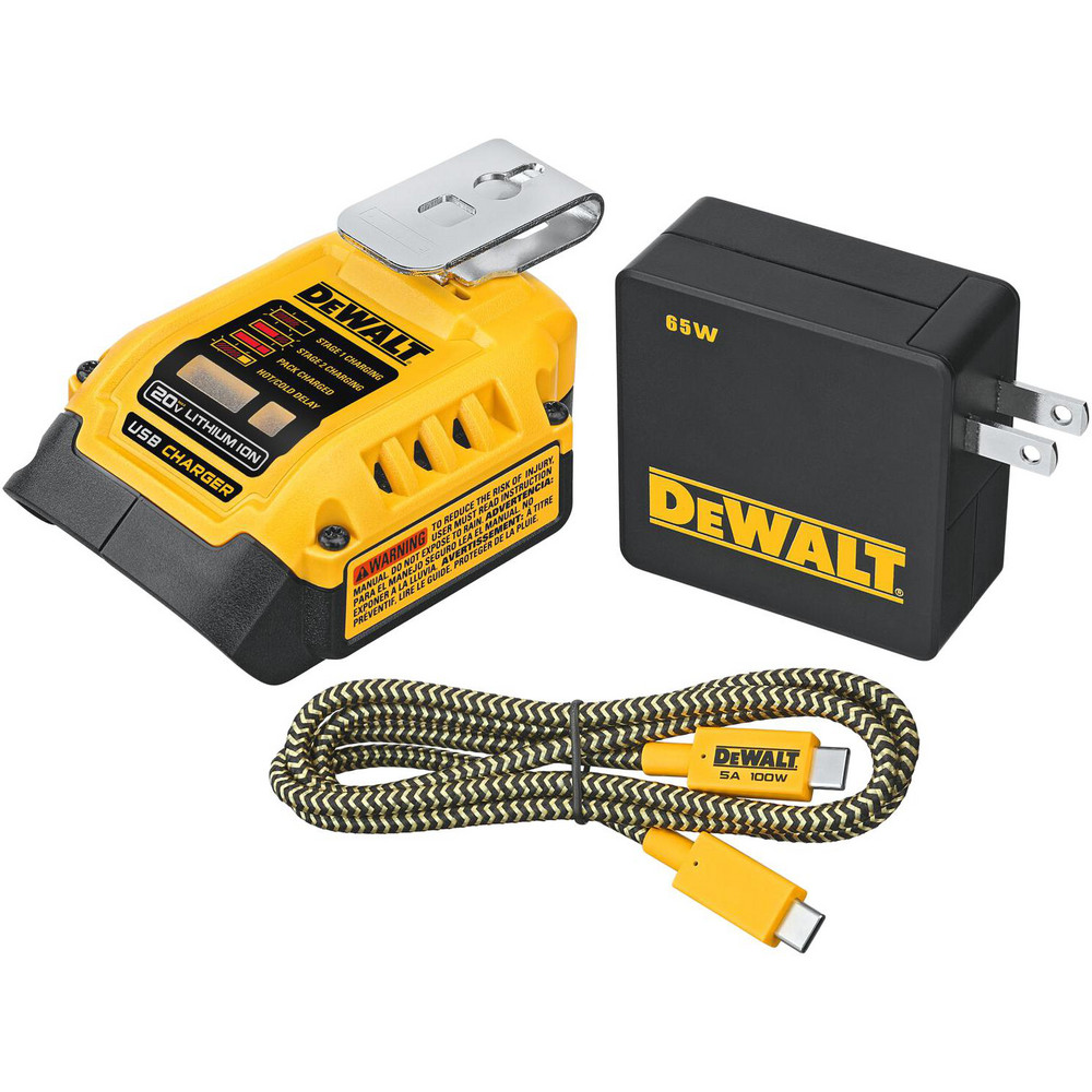 DeWALT - Power Tool Chargers: Voltage: 20V; Power Source: AC Wall ...