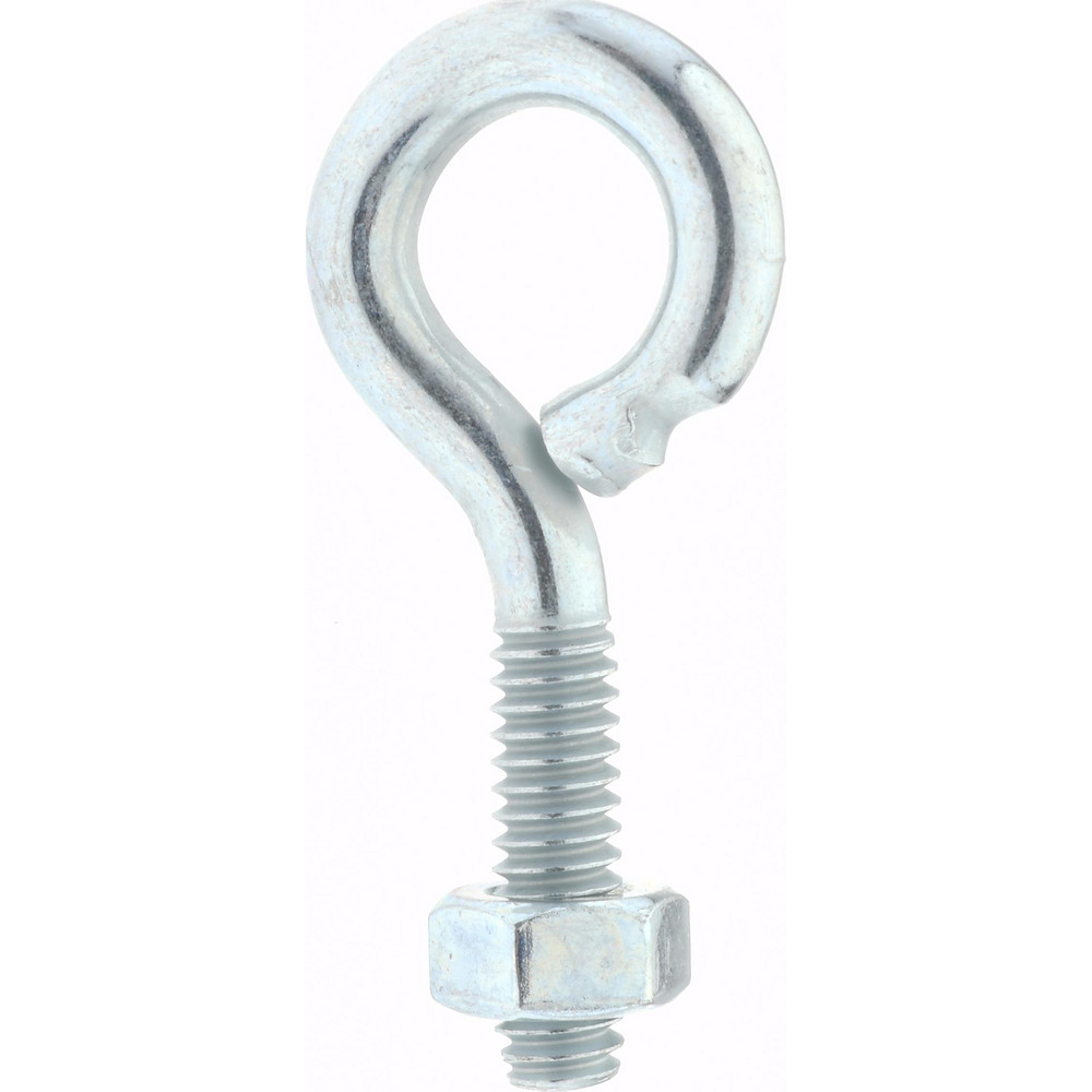 Gibraltar - 1/4-20, Zinc-Plated Finish, Steel Wire Turned Open Eye Bolt ...