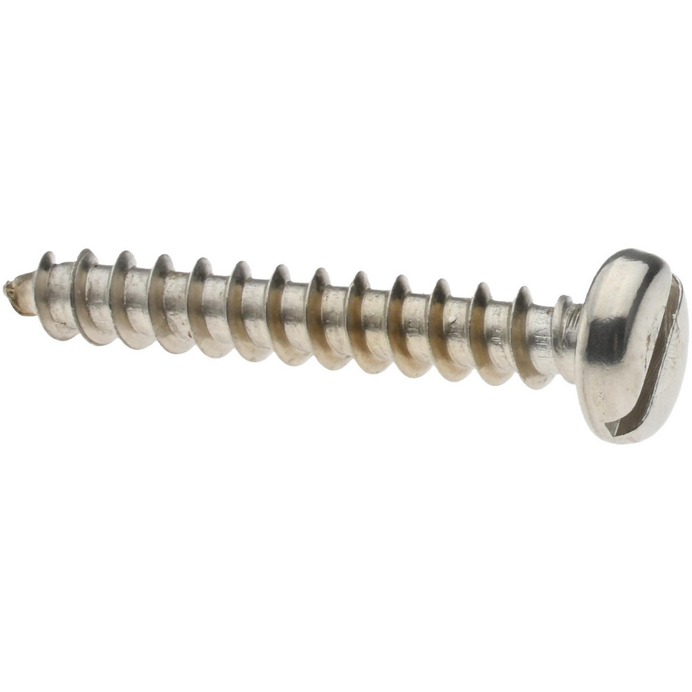 Value Collection - Sheet Metal Screw: #10, Pan Head, Slotted Drive, 1-1 ...