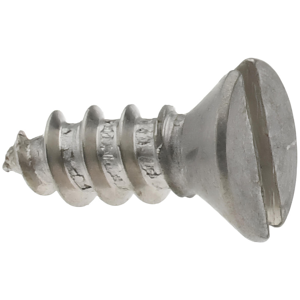 Value Collection - Sheet Metal Screw: #6, Flat Head, Slotted Drive, 3/8 ...
