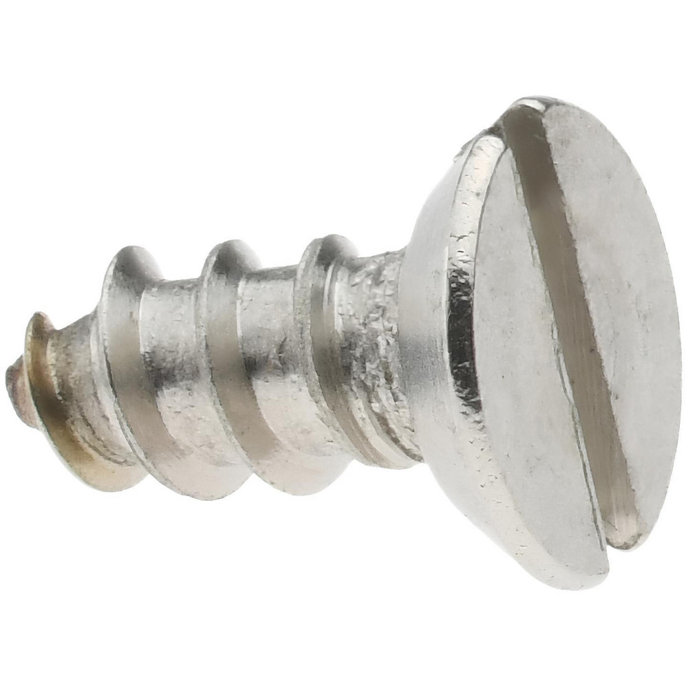 Value Collection - Sheet Metal Screw: #8, Flat Head, Slotted Drive, 3/8 ...