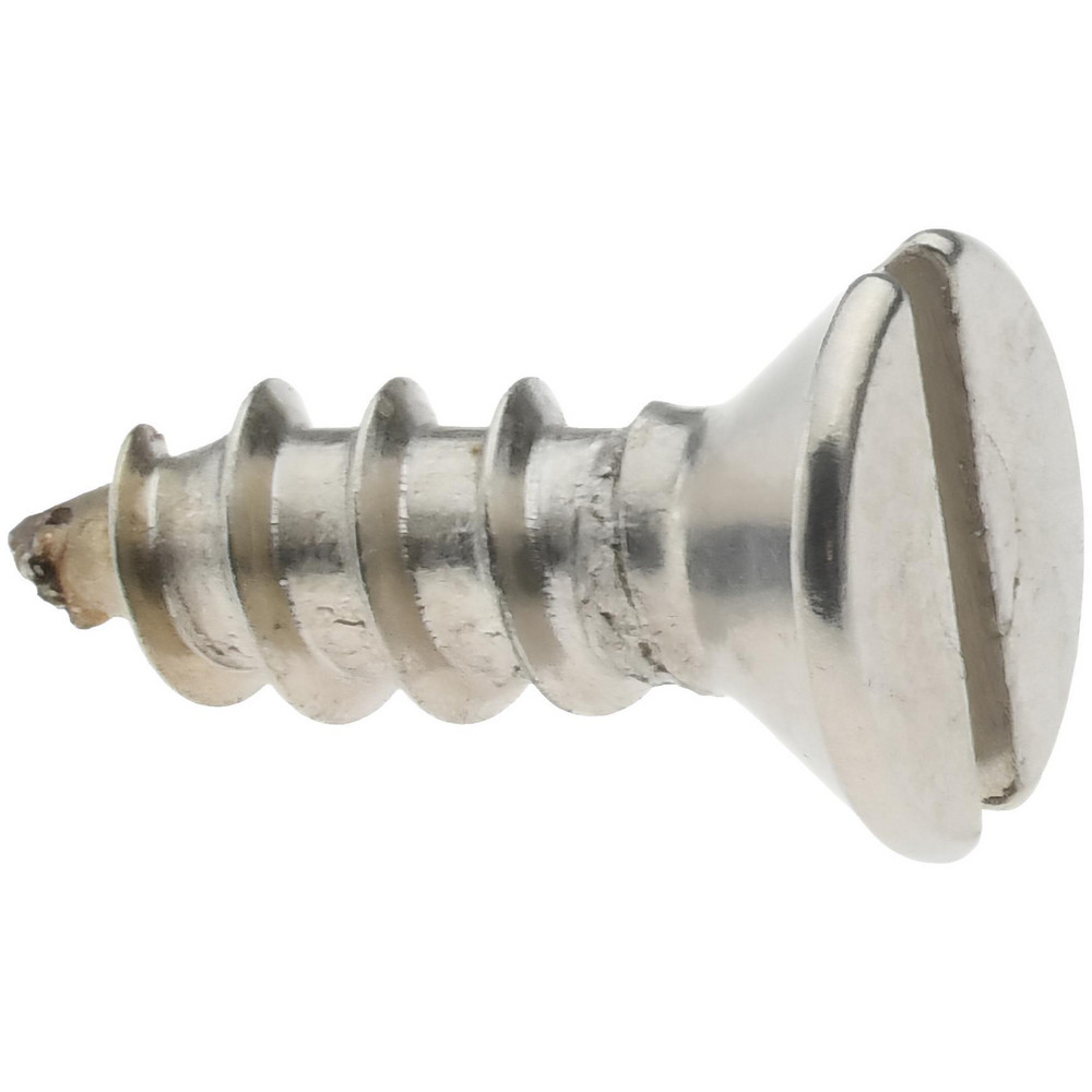 Value Collection - Sheet Metal Screw: #8, Flat Head, Slotted Drive, 1/2 ...