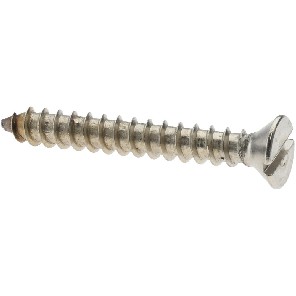 Value Collection - Sheet Metal Screw: #8, Flat Head, Slotted Drive, 1-1 ...