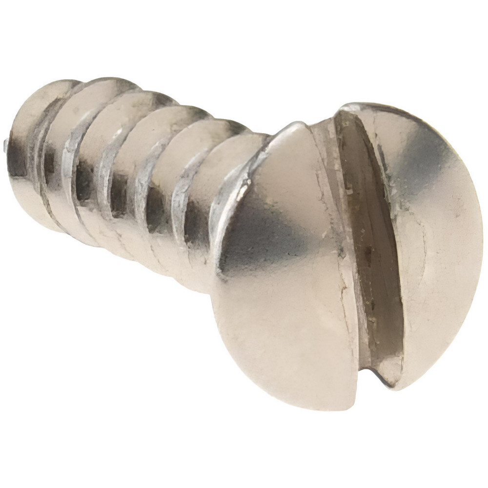 Value Collection - Sheet Metal Screw: #8, Oval Head, Slotted Drive, 5/8 ...