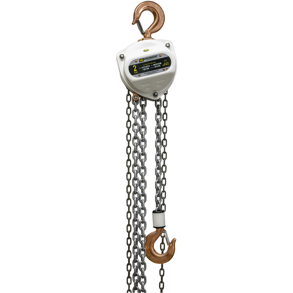 OZ Lifting Products - Manual Hand Chain Hoist: 4000 lb Capacity, 10 ...