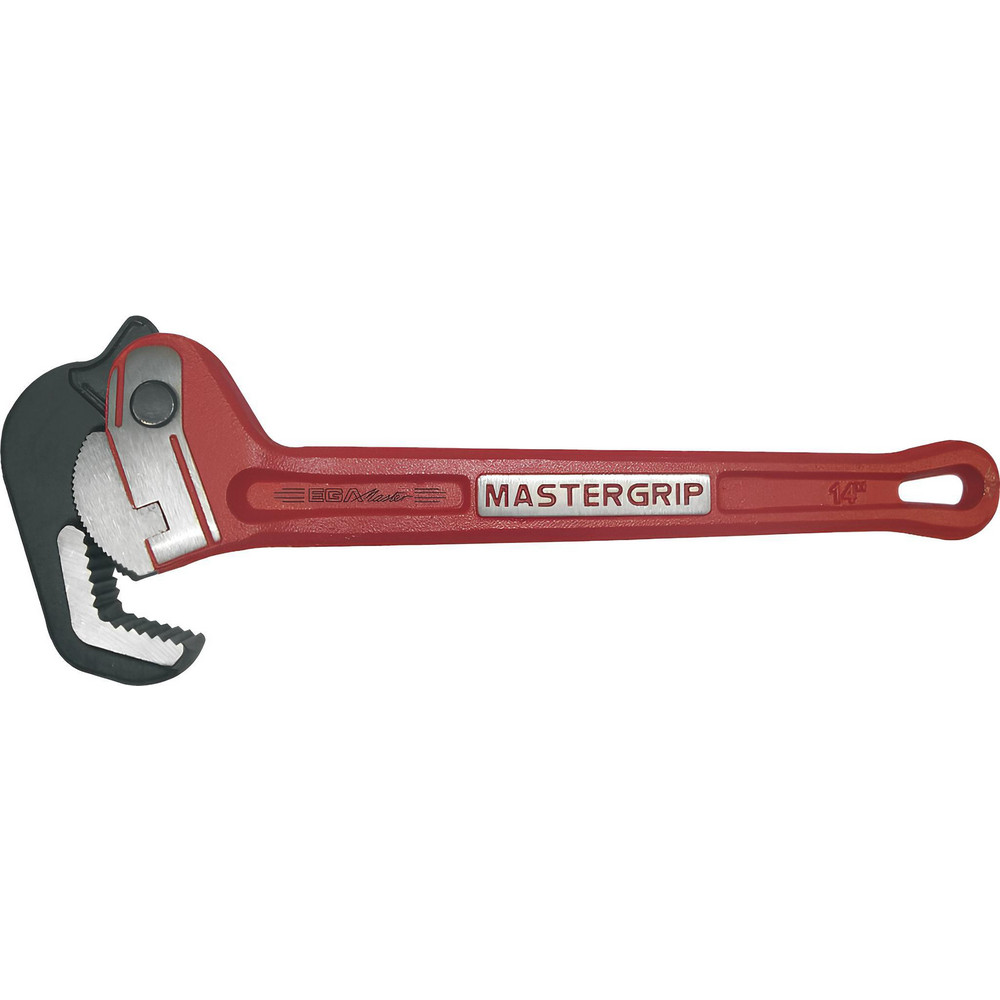 EGA Master - Pipe Wrench Pipe Wrench: 1-1/2" Max, 10" OAL, Ductile Iron ...
