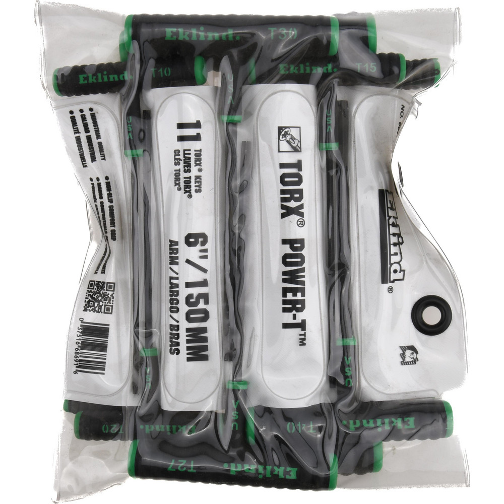 Eklind - Torx Key Set: 11 Pc, T-Handle, T6 to T50 | MSC Direct