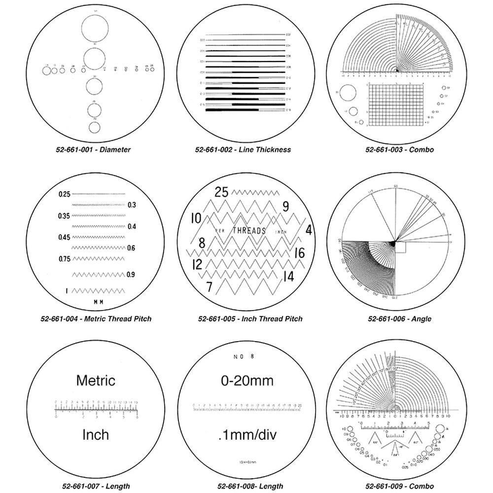 Fowler - 9 Piece Reticle, 10x Max Magnification, Pocket Comparator ...