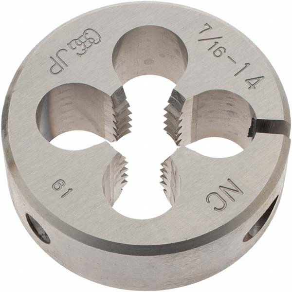 OSG Round Die 7 16 14 High Speed Steel MSC Industrial Supply Co 