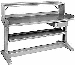 Equipto - Cantilever Work Bench: 96" Wide, 36" Deep, 26 to 36" High ...