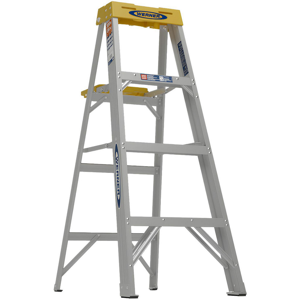 Werner - 3 Step Aluminum Foldable Step Ladder: Type IA 300 lb Capacity ...