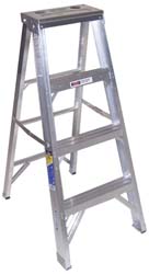 Werner - 3 Steps, 4' High, Type IAA Rating, Aluminum Step Ladder ...