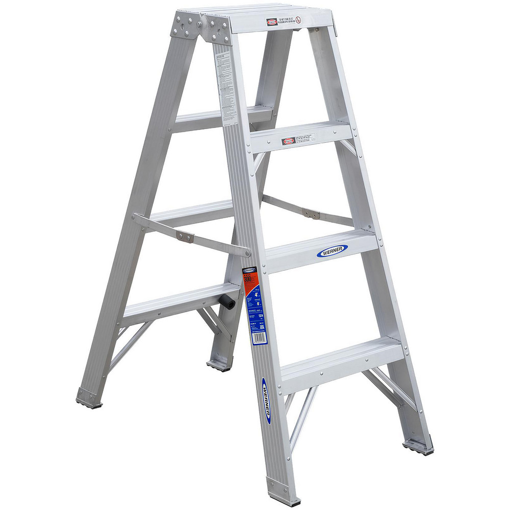 Werner - 3 Step Aluminum Foldable Step Ladder: Type IA 300 lb Capacity ...