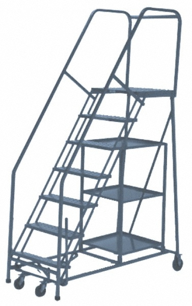PW Platforms - Steel Stock Picking Rolling Ladder: Type Type IA, 300 lb ...