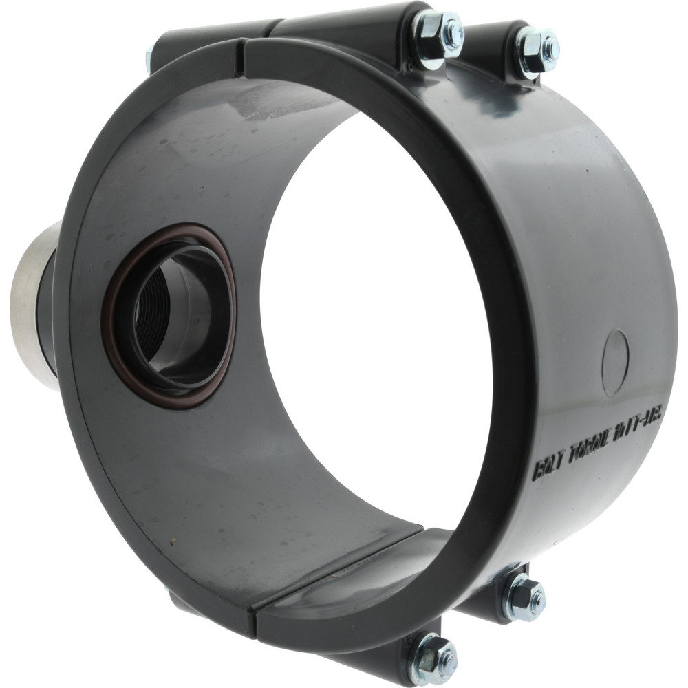 Value Collection - 6 x 2" PVC Plastic Pipe Clamp On Saddle with Viton O ...