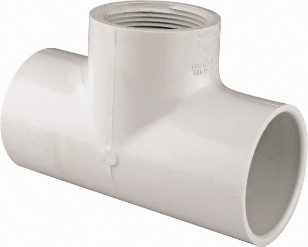 Value Collection - 2-1/2" PVC Plastic Pipe Tee | MSC Direct