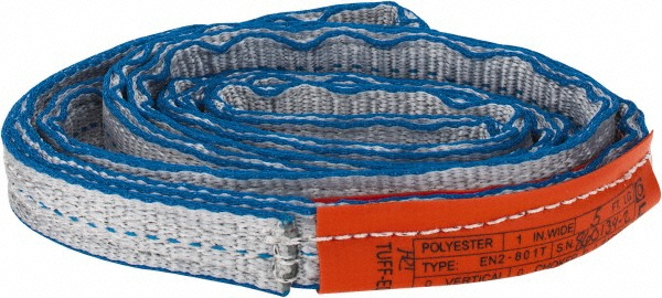 Lift-All - 5' Long x 1" Wide 12,400 Lb Basket Capacity Polyester Web ...