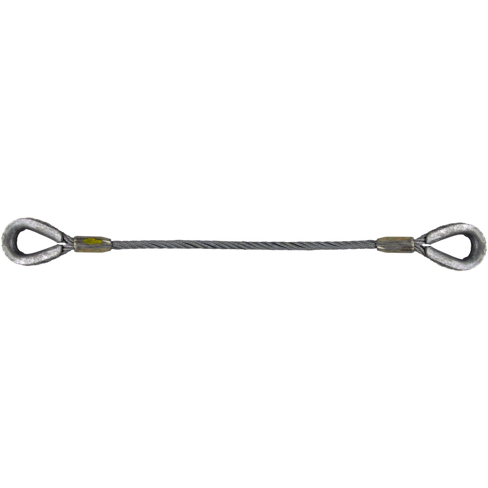 Lift-All - Eye & Eye Wire Rope Sling: 5/8" Dia, 18' Long, 7800 lb ...