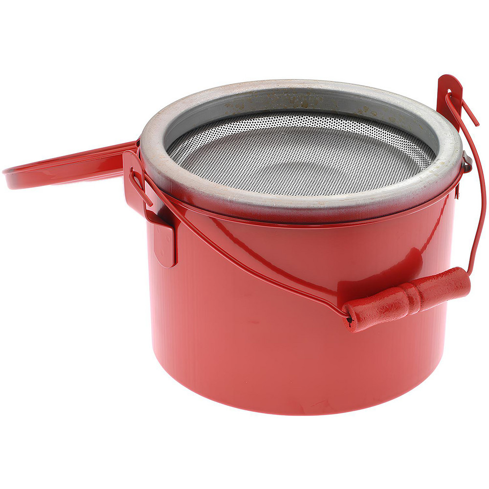 Eagle - 4 Quart Capacity, Coated Steel, Red Bench Can | MSC Direct