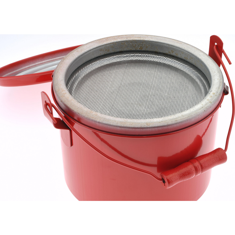 Eagle - 4 Quart Capacity, Coated Steel, Red Bench Can | MSC Direct