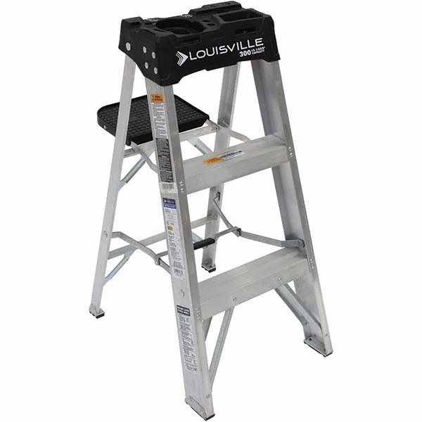 Louisville - 3 Step Aluminum Step Ladder: Type IA | MSC Direct