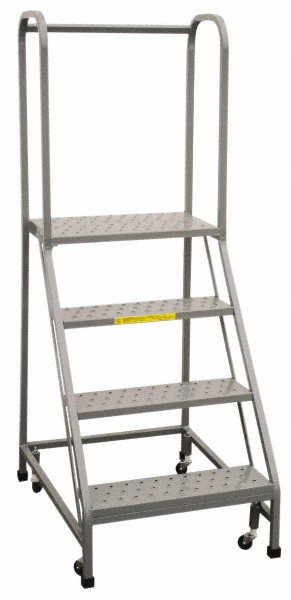 PW Platforms - Steel Rolling Ladder: 4 Step | MSC Direct