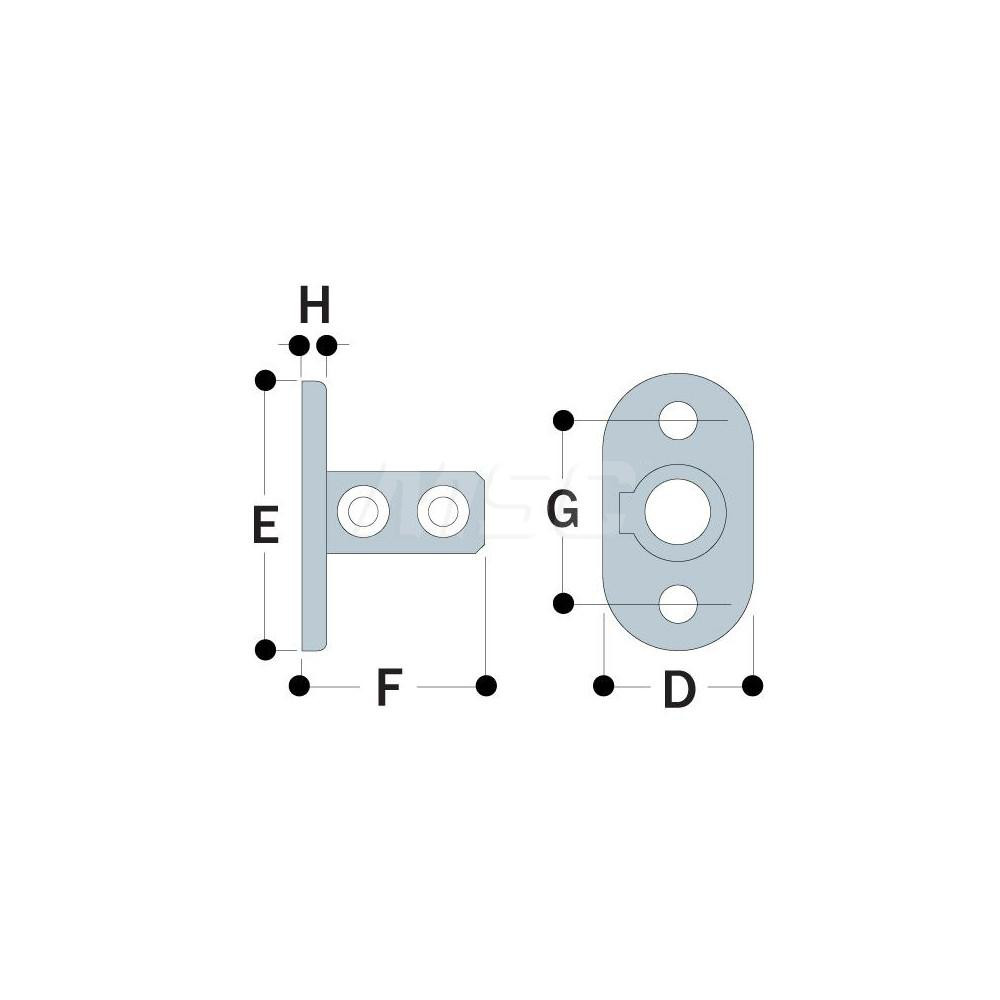 Kee - 1-1/2" Pipe, Railing Flange, Malleable Iron Flange Pipe Rail ...