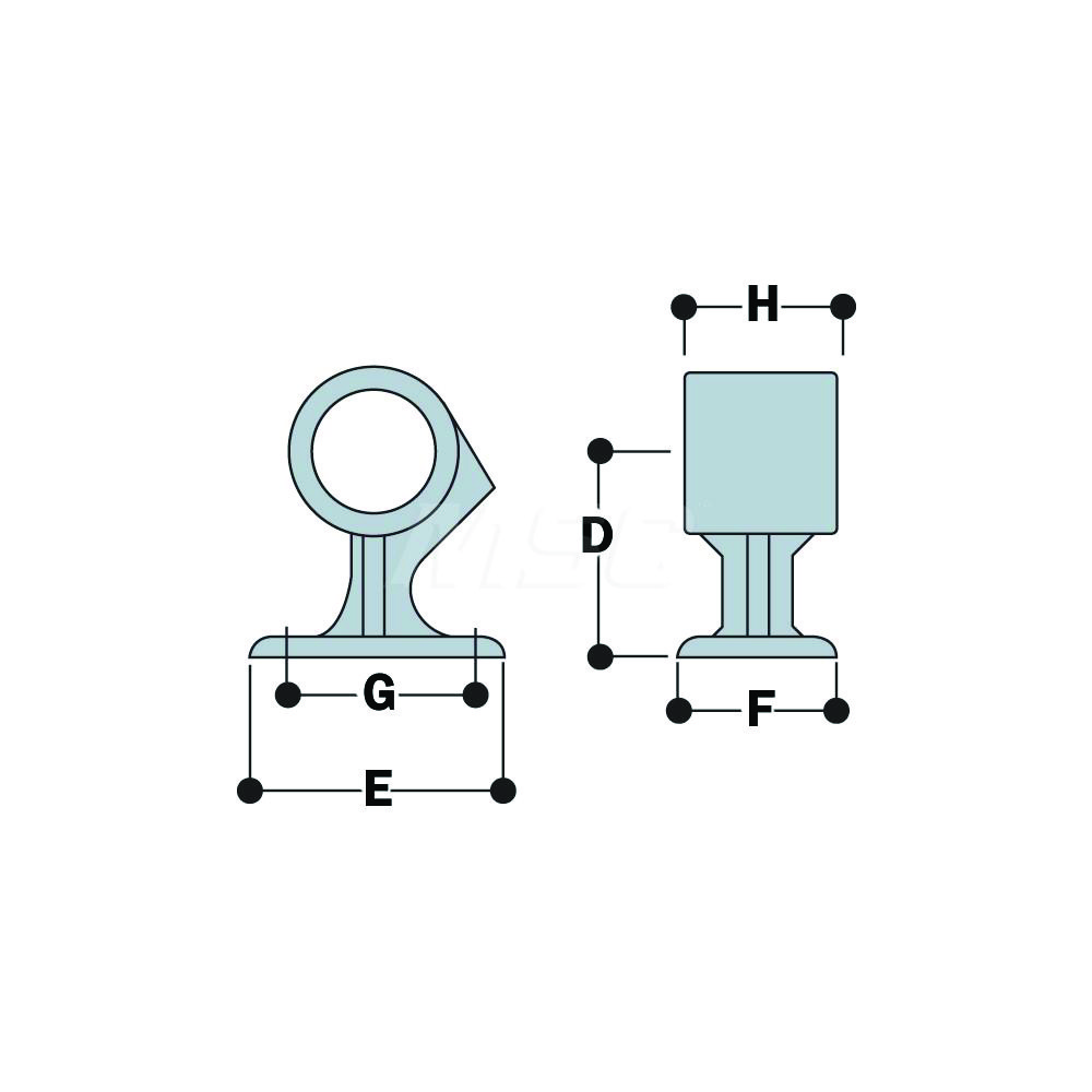 Kee - 1" Pipe, Malleable Iron Rail Support Pipe Rail Fitting - 89818769 ...