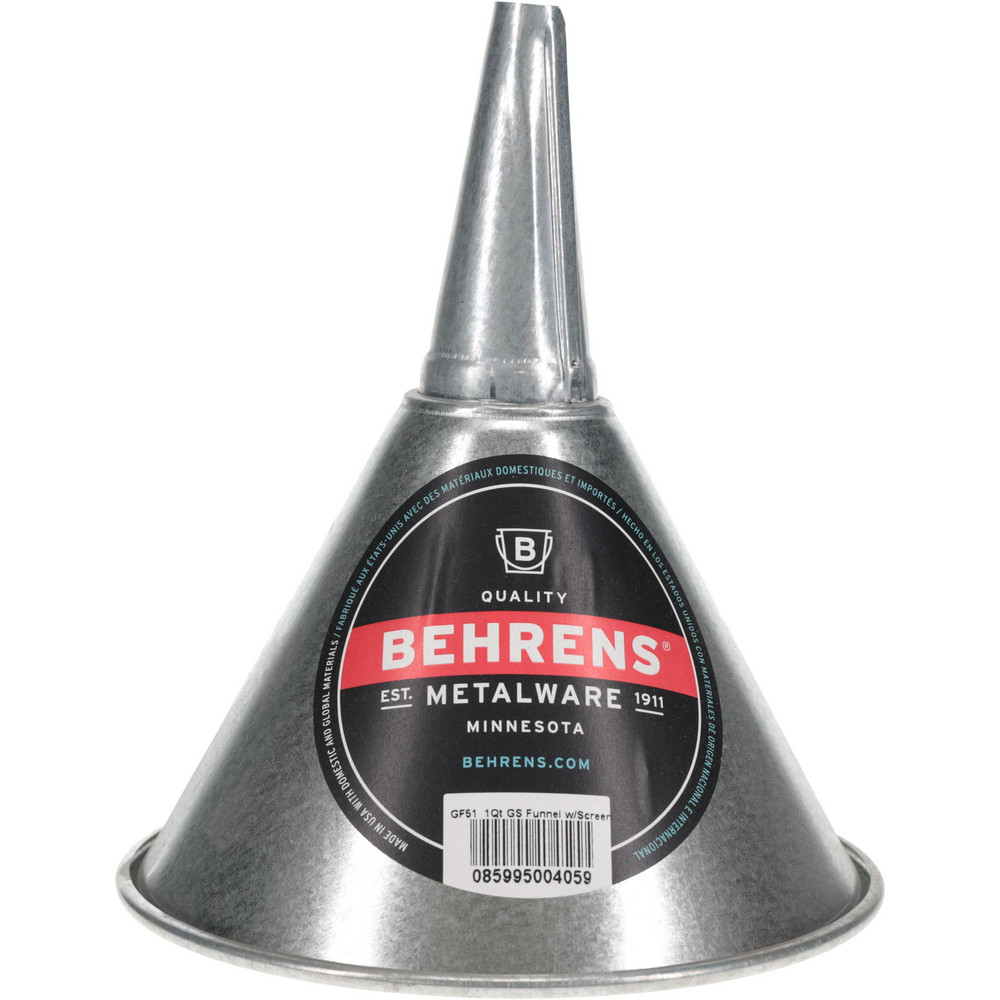 Behrens - 1 Qt Capacity Steel Funnel | MSC Direct