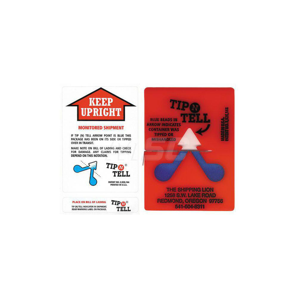 Made in USA - Pack of 100 Tip-N-Tell Concealed Damage Indicators ...