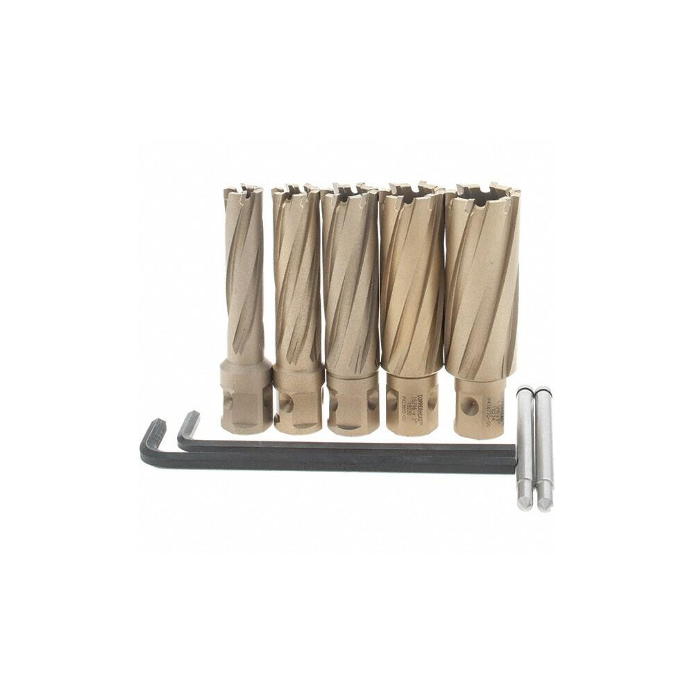 Hougen - 8 Piece, 9/16 to 1-1/16" Cutter Dia, 2" Cutting Depth, Carbide ...